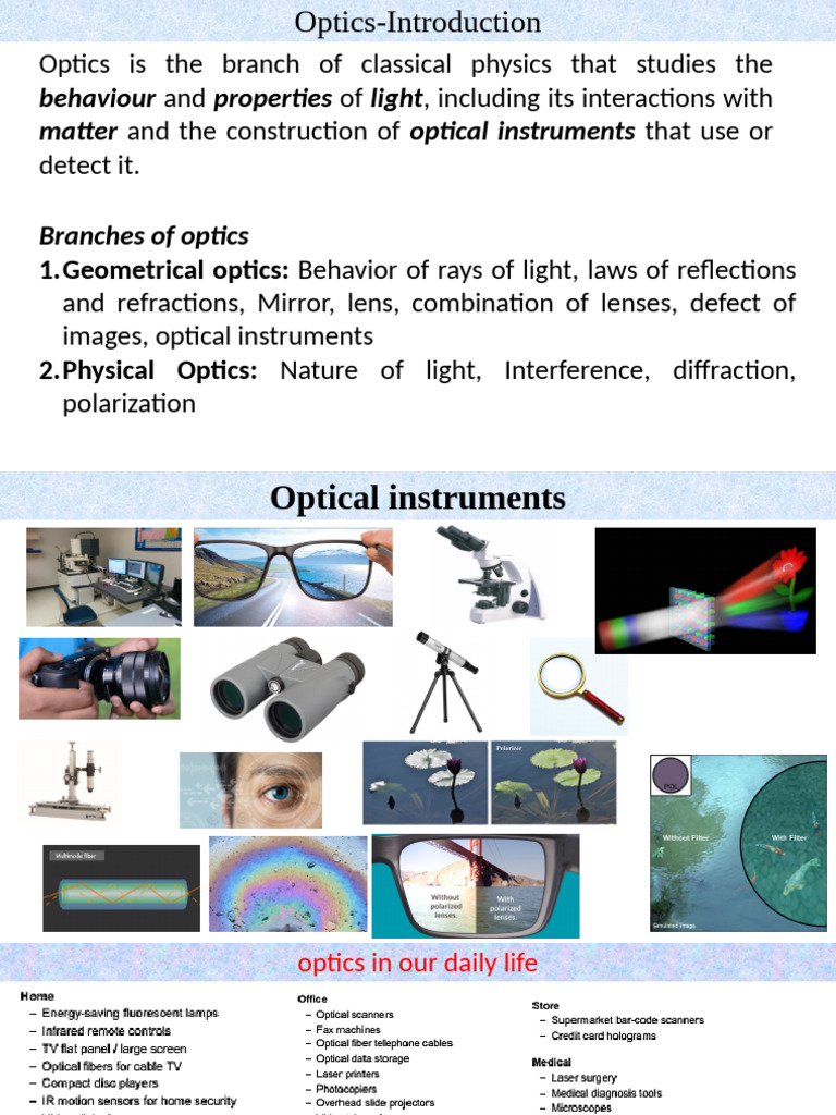 All Lectures Geometrical Optics | PDF | Optics | Electromagnetic Radiation