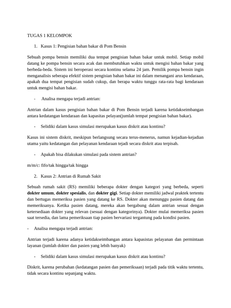 Teknik Simulasi Teori Antrian | PDF