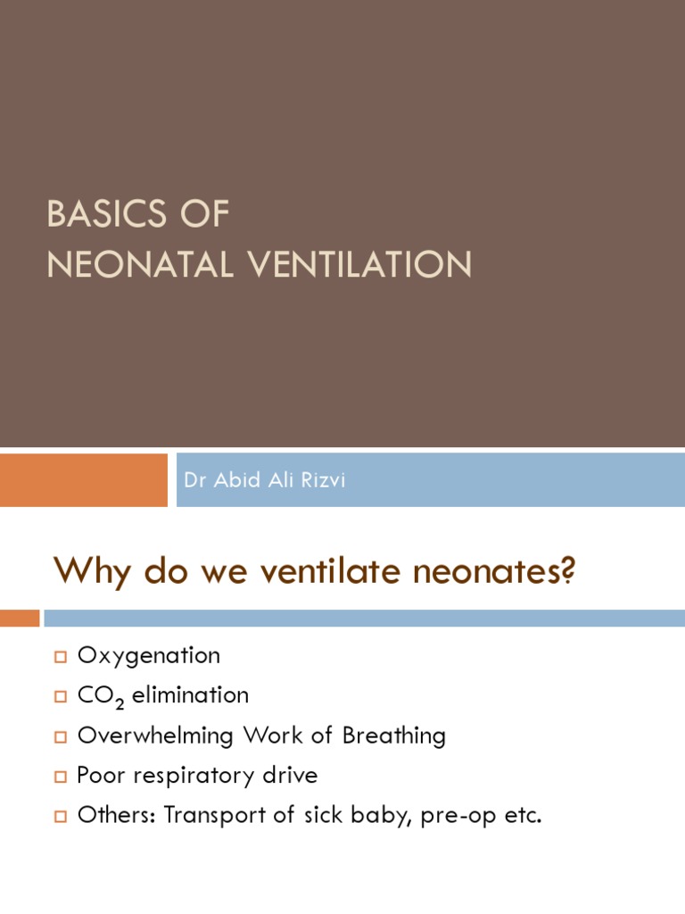 Basics of Neonatal Ventilation 1 | PDF | Respiratory Tract | Lung