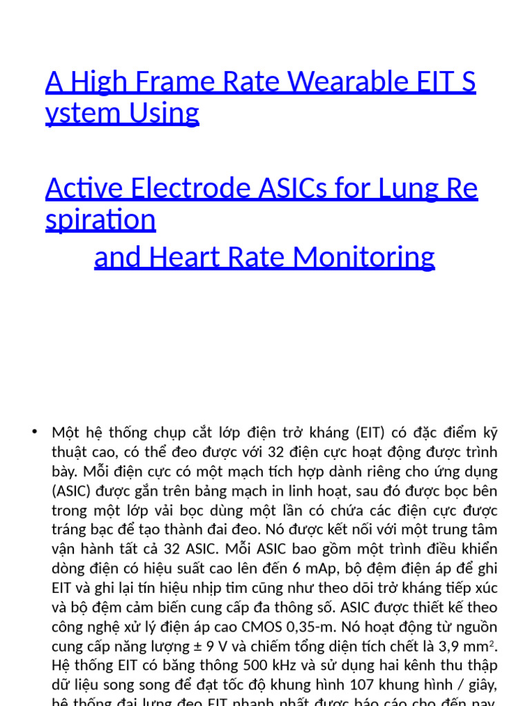 A High Frame Rate Wearable EIT System Using | PDF