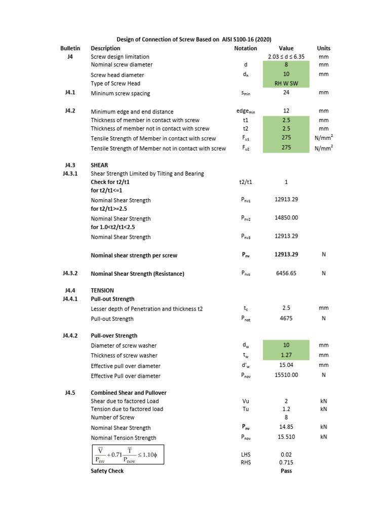 Screw Connection Design Guide | PDF | Screw | Mechanical Engineering