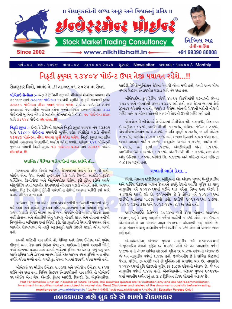Guj - Investment Point Daily - 10.01.2025 | PDF