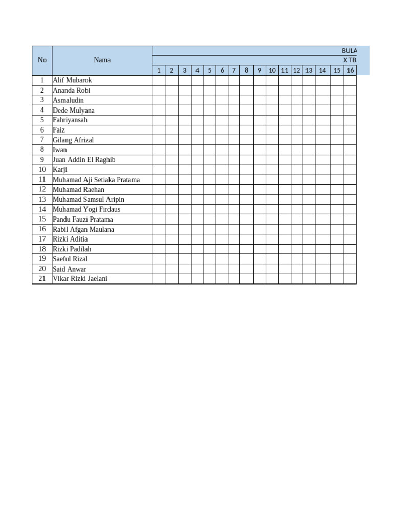 Absen SOLAT BARU 24 | PDF