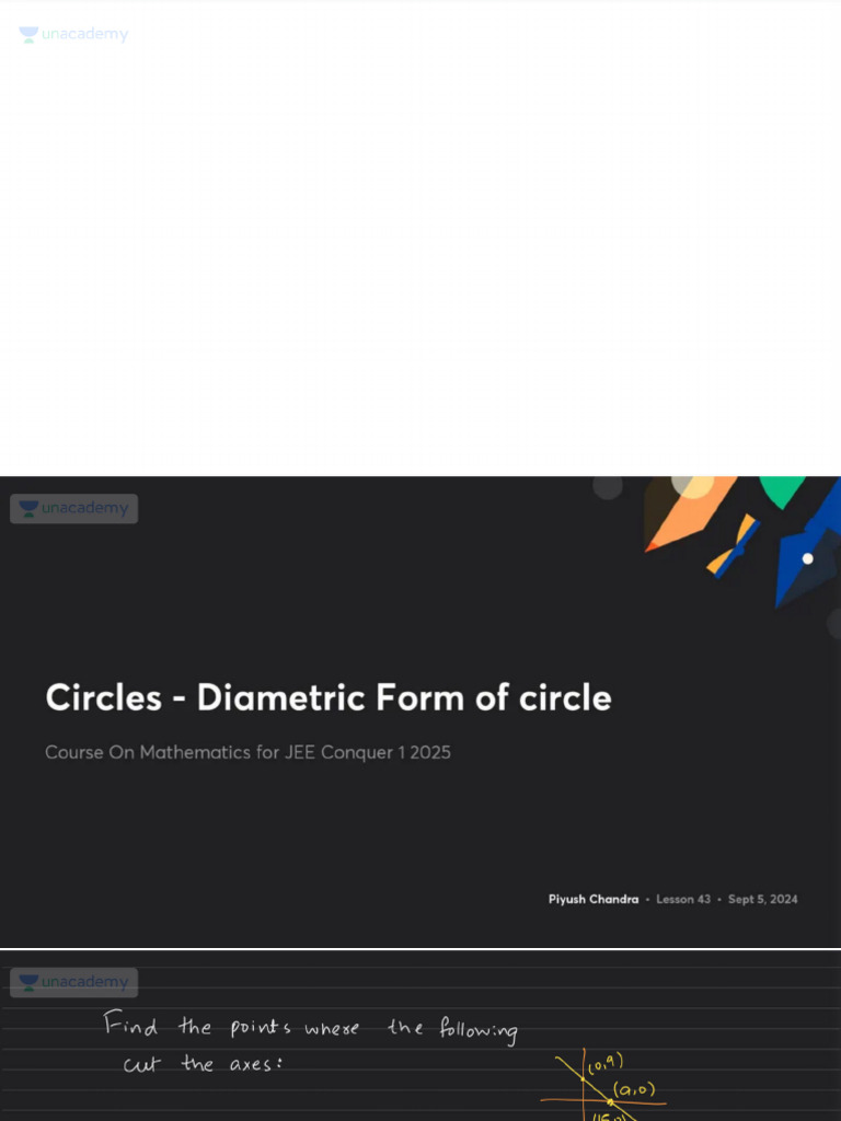 Circles Diametric Form of Circle With Anno | PDF