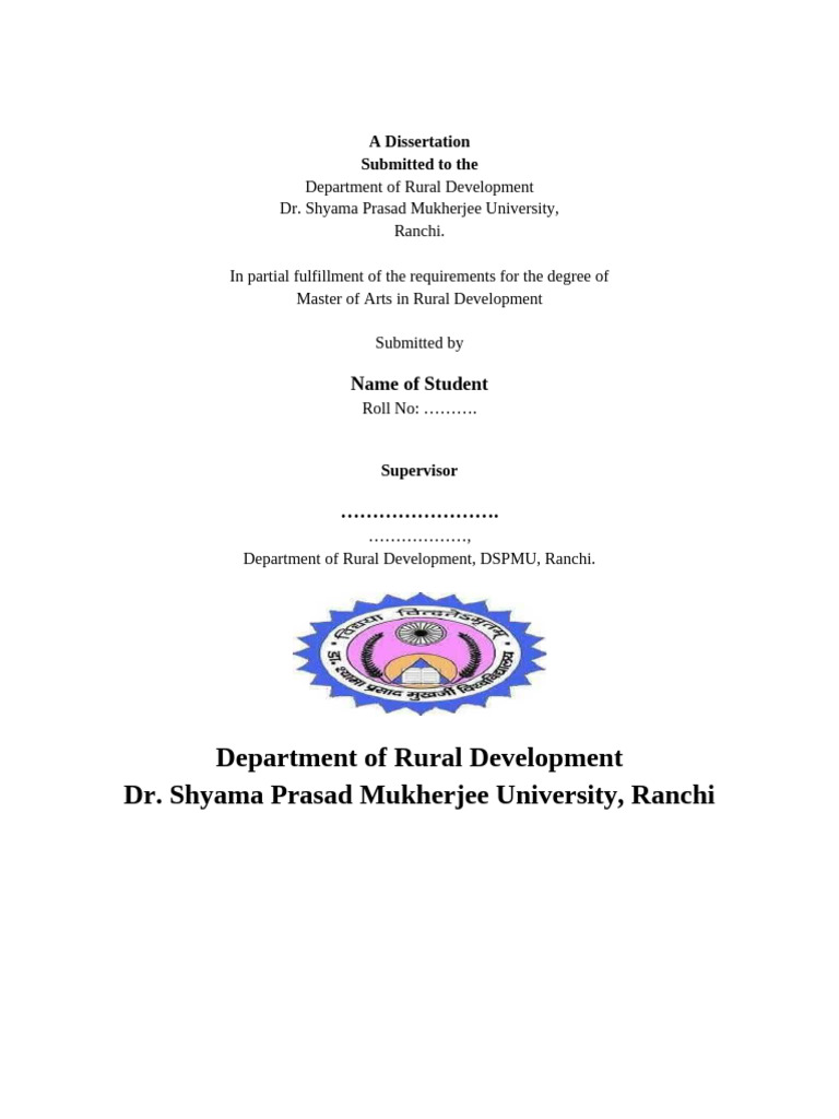 Rev DISSERTATION FORMAT 2023 DSPMU | PDF | Cost Of Living | Quantitative Research