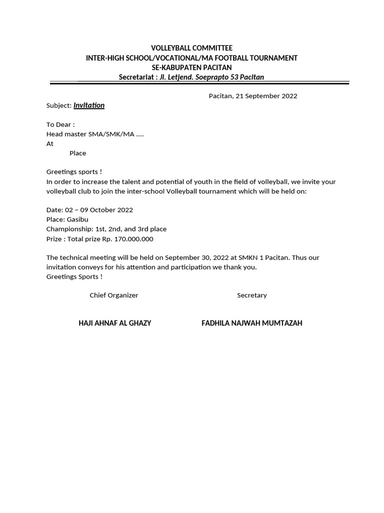 Volleyball Committee | PDF