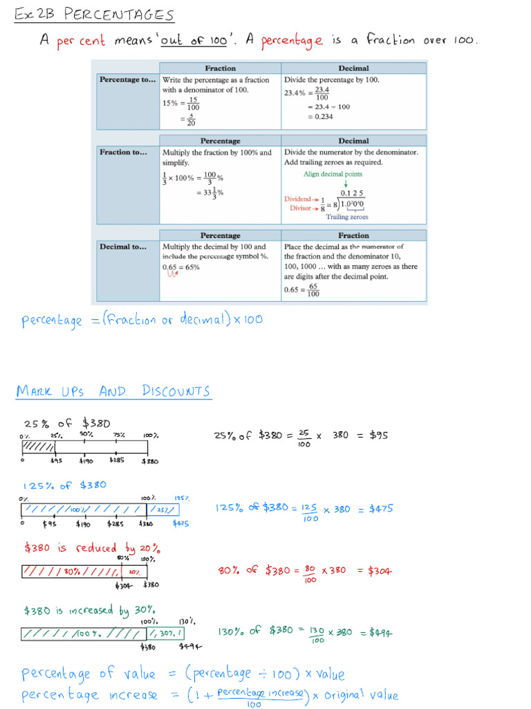 Ex 2B Percentages | PDF | Prices | Value Added Tax