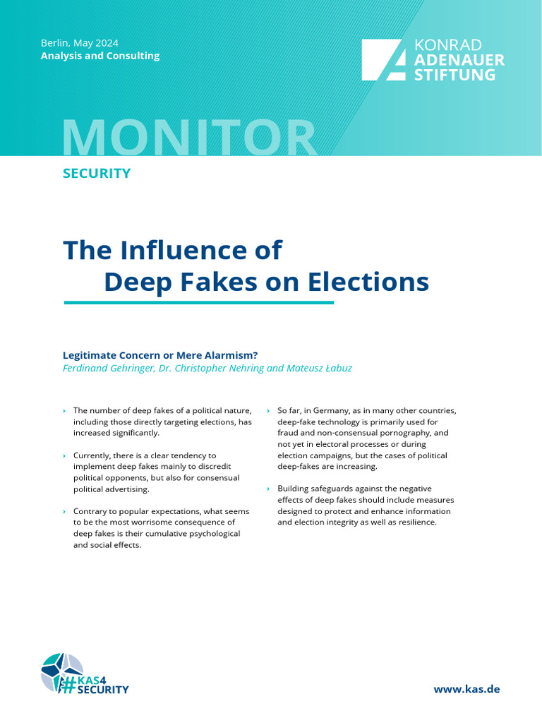 Deep Fakes' Impact on Elections 2024 | PDF | Elections | Artificial ...