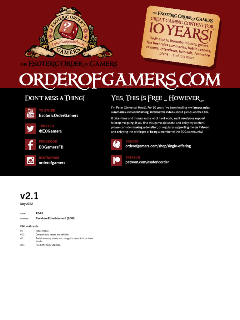 AT43Cards_ONI_v2.1 | PDF | Samurai | Armoured Fighting Vehicles