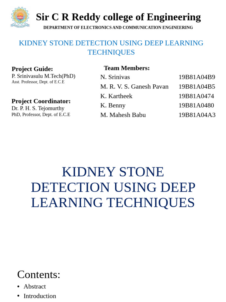 Kidney Stone Detection | PDF | Artificial Neural Network | Artificial Intelligence