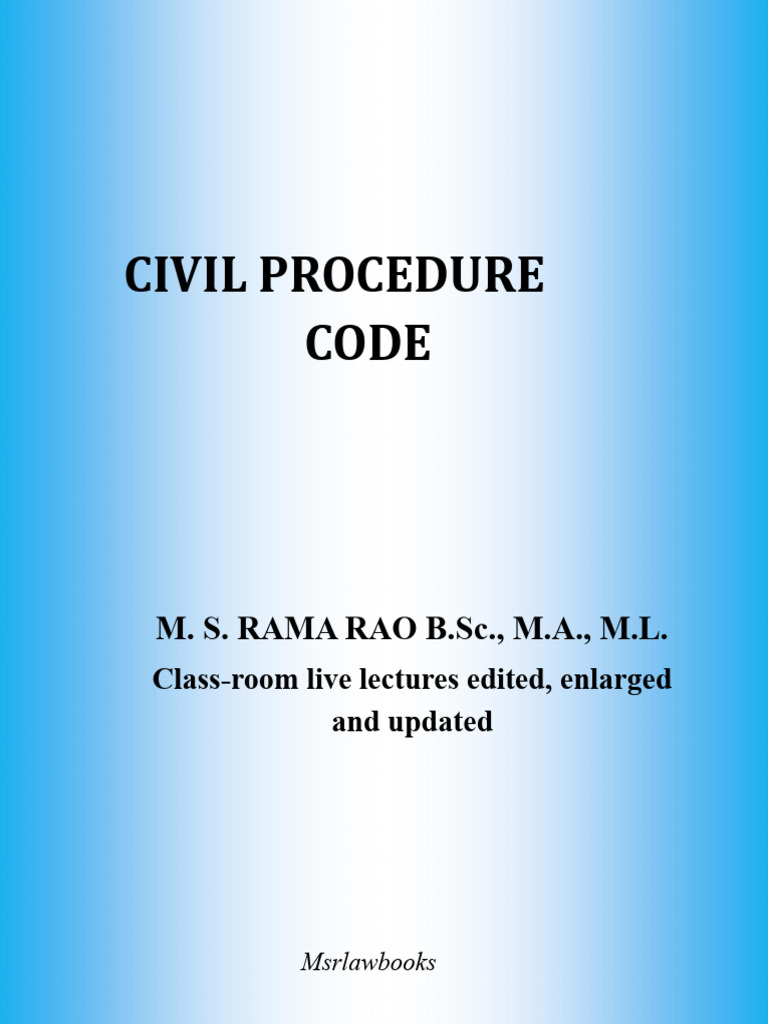 Civil Procedure Code Overview & Amendments | PDF | Lawsuit | Res Judicata
