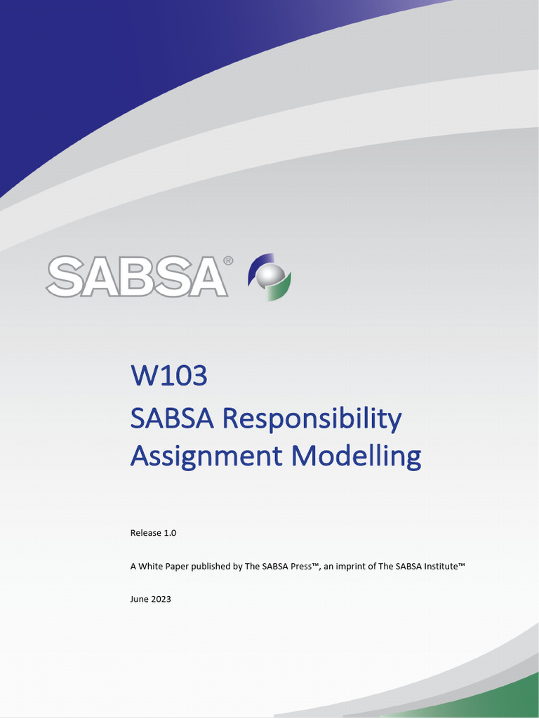 TSI W103 SABSA Responsibility Assignment Modelling v0101 | PDF | Audit ...