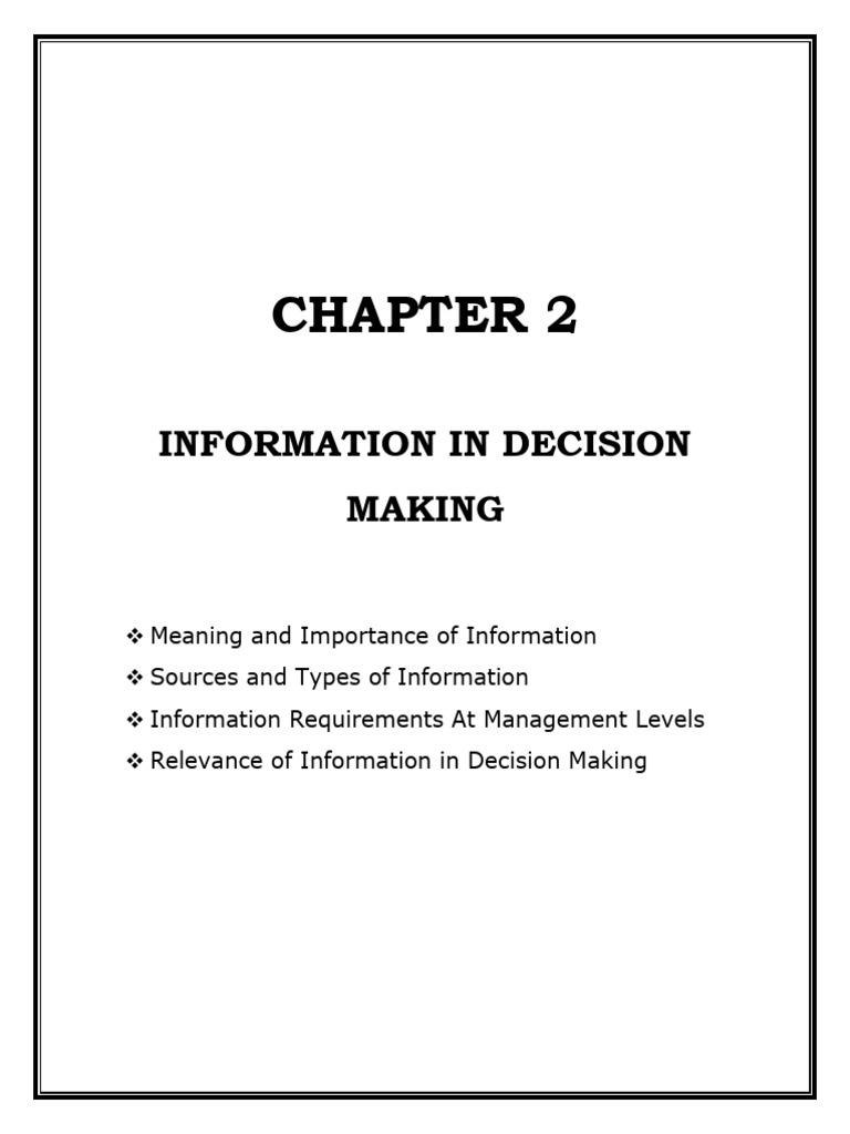 UNIT 1 PART 2 | PDF | Information | Decision Making