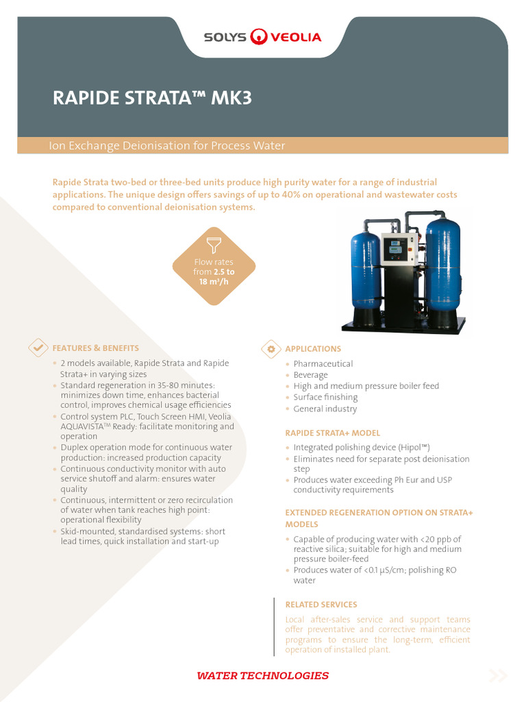 Rapid Strata Short Regeneration Ion Exchange | PDF | Water | Physical ...