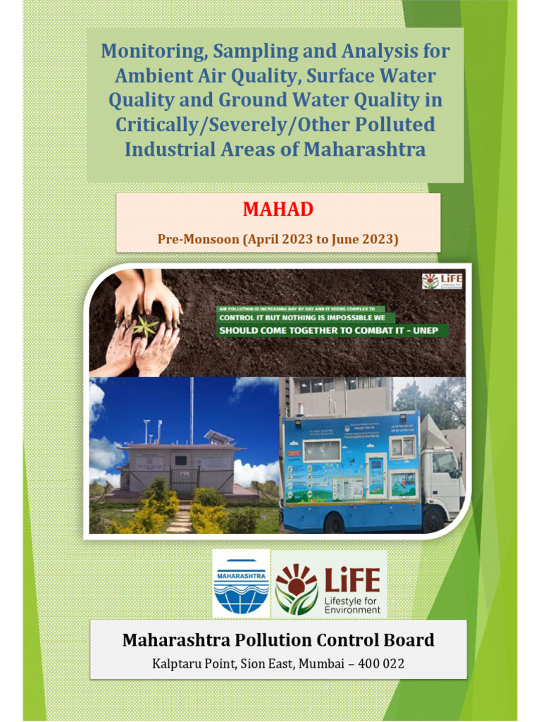 9. MPCB_CEPI Report_Mahad_June 2023_FINAL | PDF | Water Quality ...