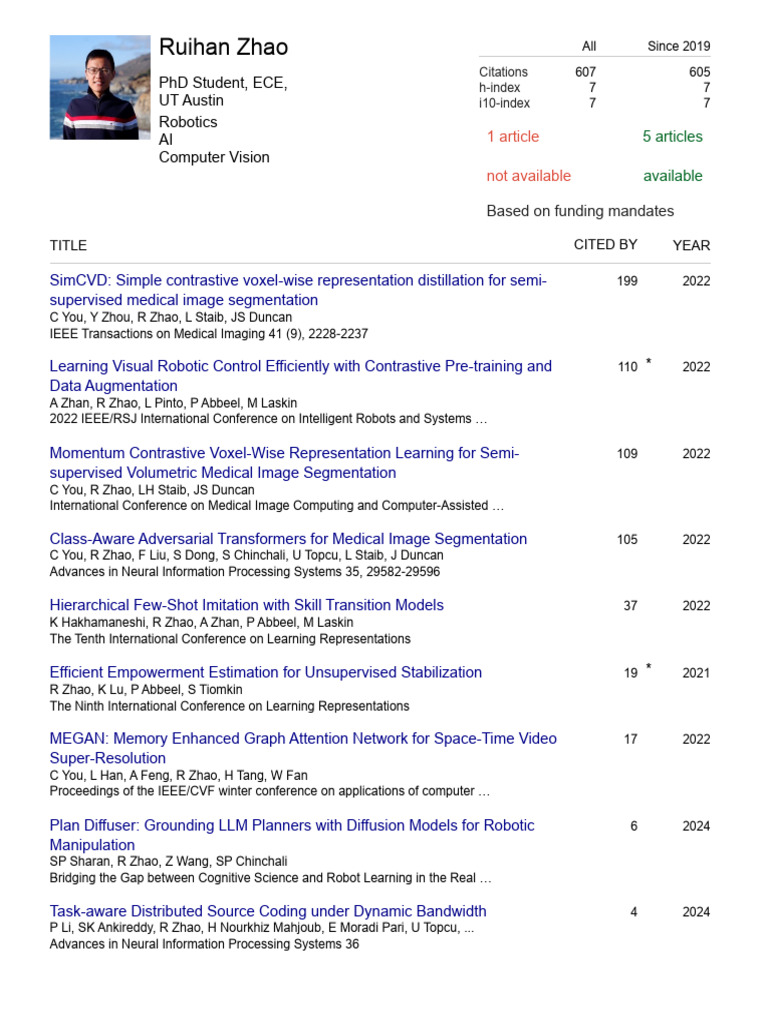 Ruihan Zhao - Google Scholar | PDF | Computing | Artificial Intelligence