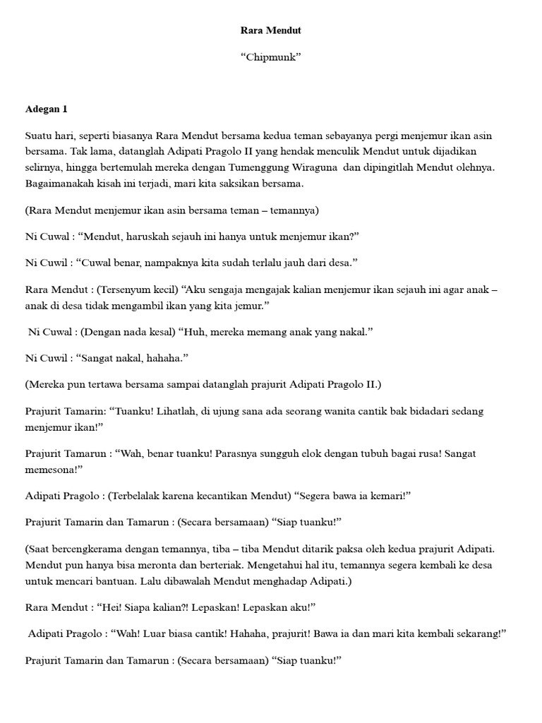 Salinan Rara Mendut ver Remake-4 - Irsyad Majid.docx_20240731_175332_0000 | PDF