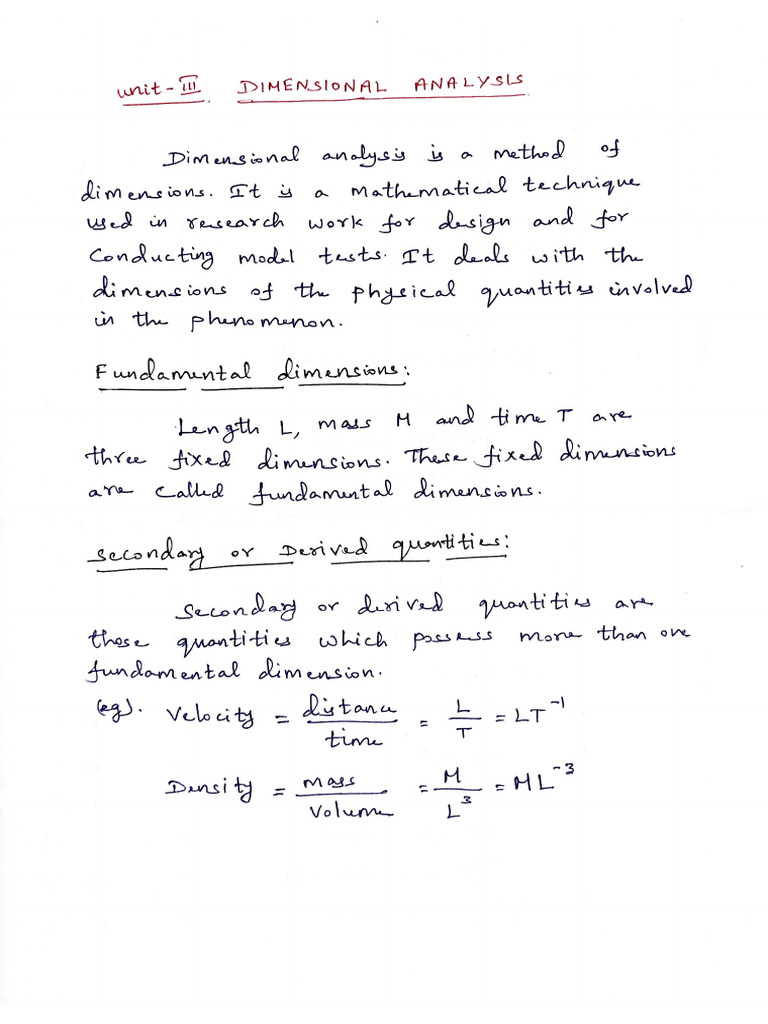 Dimensional Analysis & Buckingham_s pi-theorem | PDF