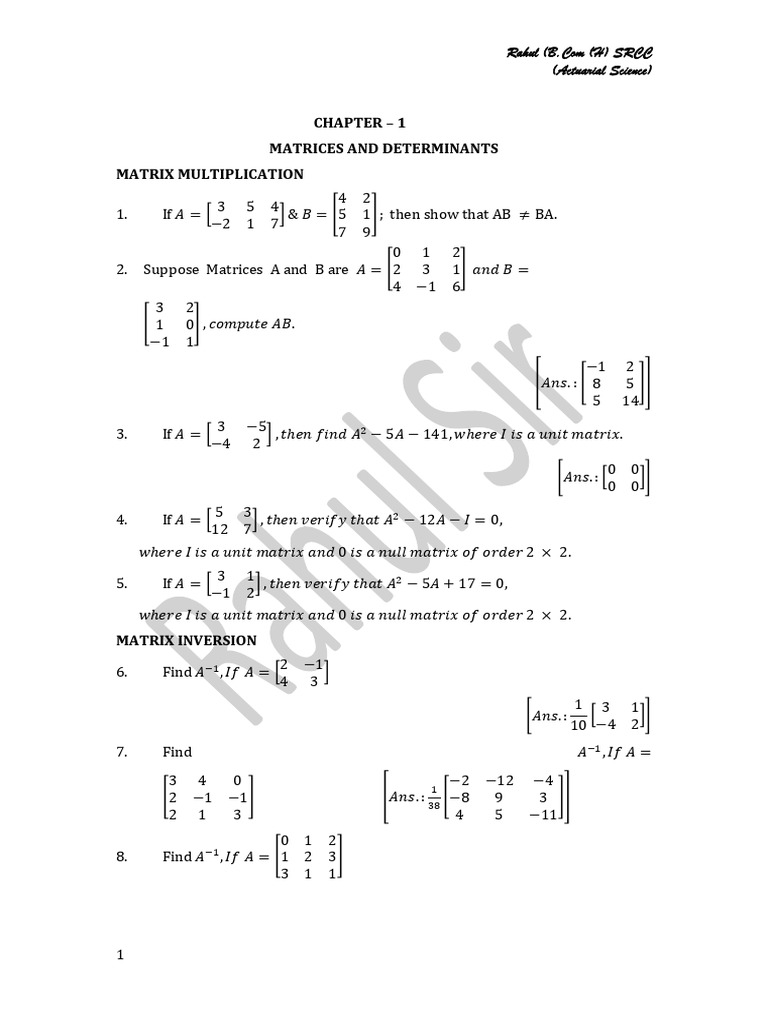 Rahul Maths Books | PDF | Input–Output Model | Labour Economics