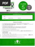 Ieo Sample Paper Class-5 | PDF | Verb | English Language