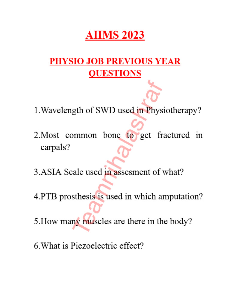 Aiims 2023 Pyq | PDF