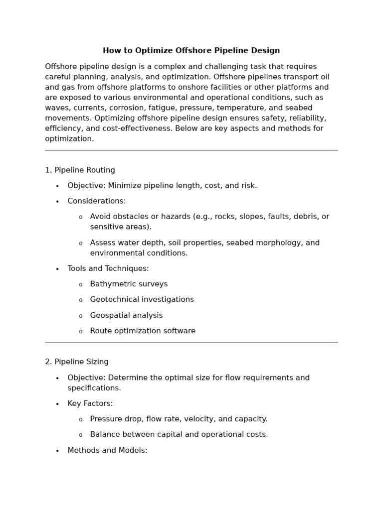 Offshore Pipeline Design Guide | PDF | Offshore Wind Power ...