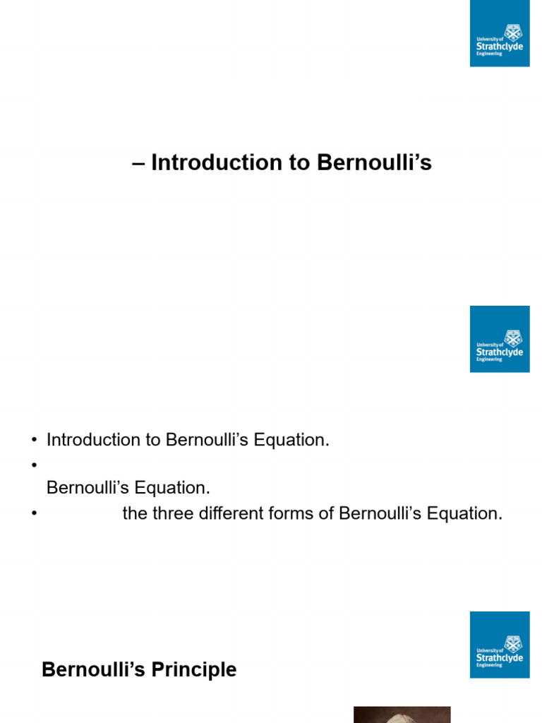 4.01 Lecture Introduction to Bernoullis Equation Notes | PDF | Fluid ...