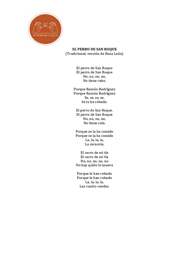 Letra Perro San Roque | PDF