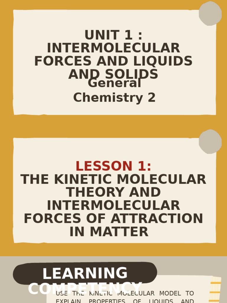 Lesson 1 Kmt | PDF | Intermolecular Force | Ion