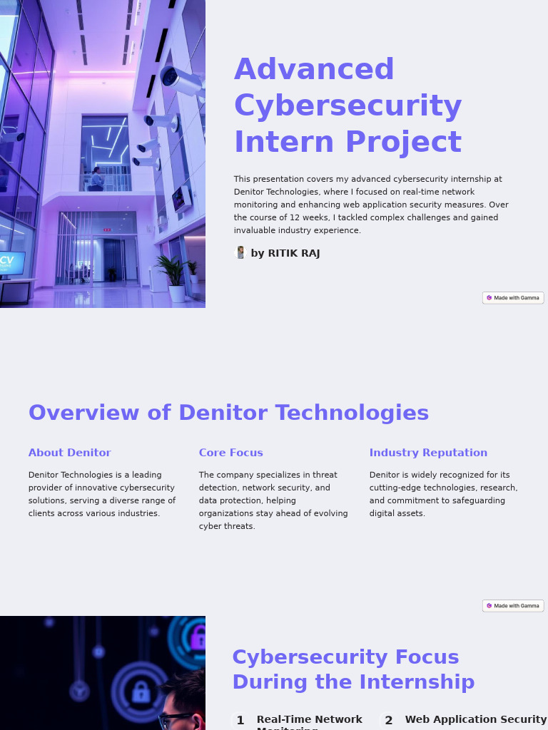 Advanced Cybersecurity Internship Insights | PDF | Computer Security ...