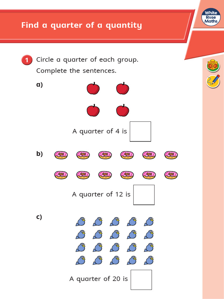Understanding a Quarter of a Quantity | PDF