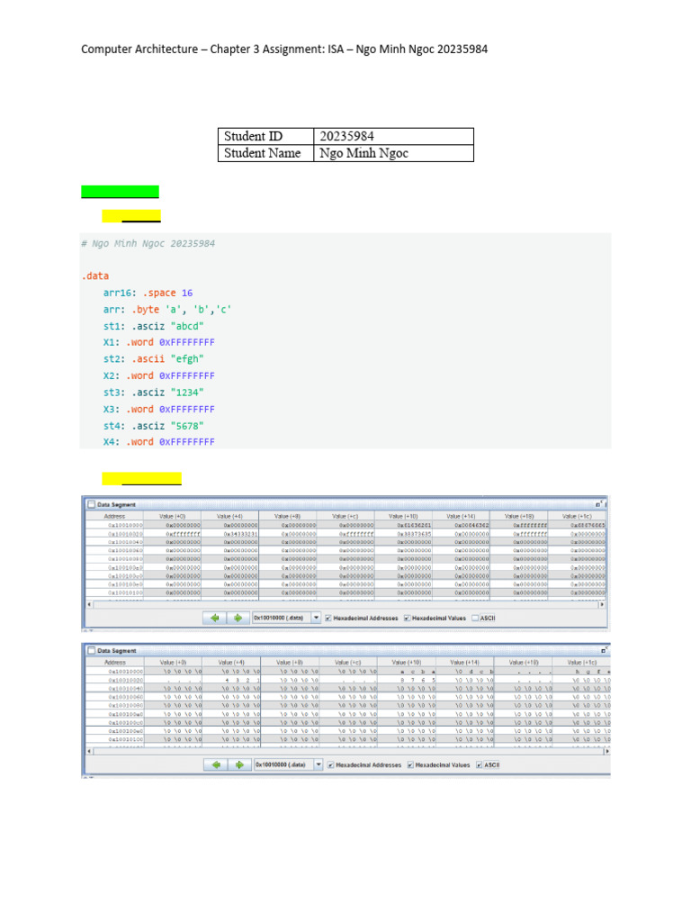 Chapter 3 - ISA - Assignment | PDF | Parameter (Computer Programming) | Input/Output