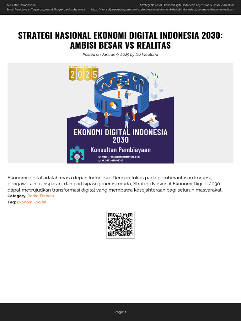Strategi Ekonomi Digital Indonesia 2030 | PDF