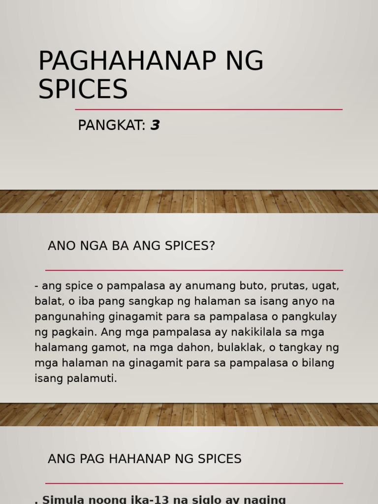 Paghahanap NG Spices | PDF