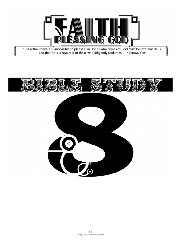 Faith - Pleasing God #8 | PDF | Faith | God