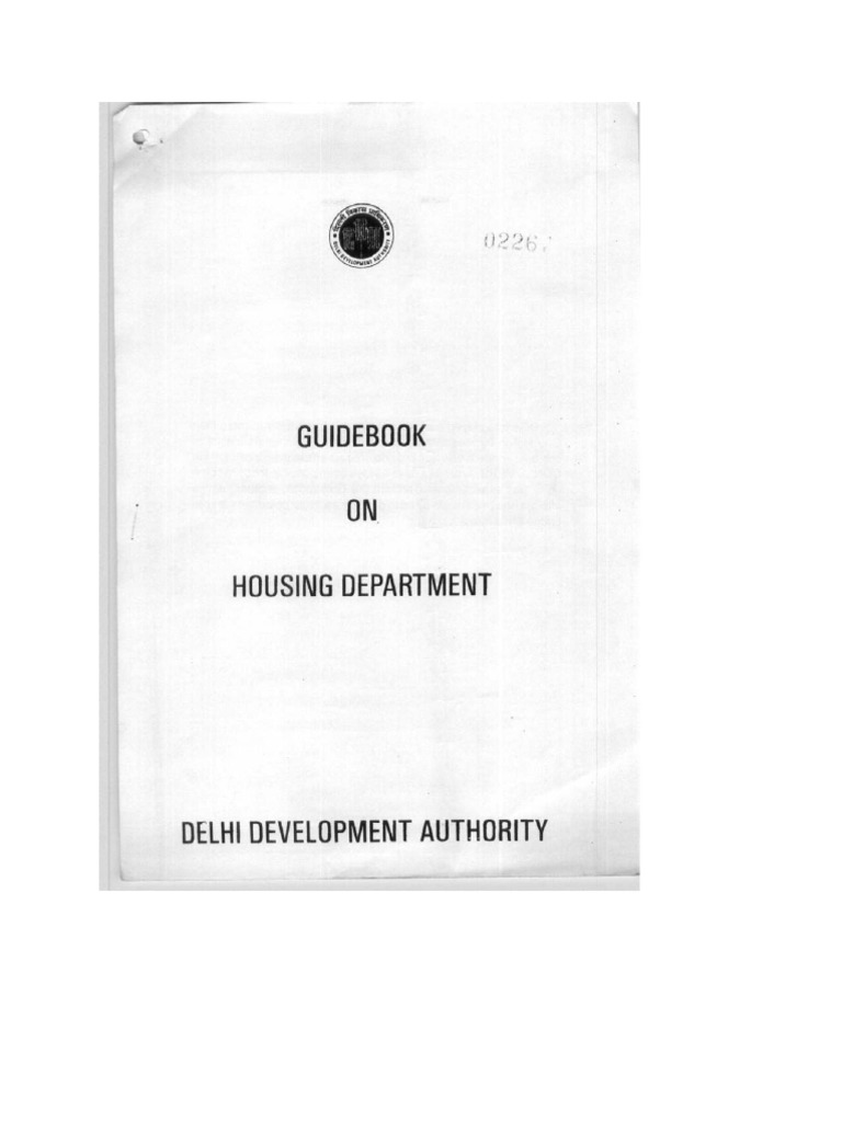 Guidebook On Housing Department 0 | PDF