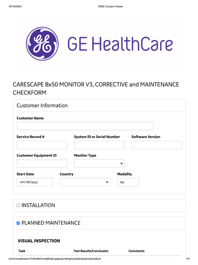 BX50 PM Checklists | PDF