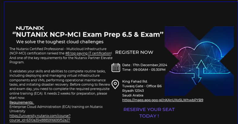 NUTANIX NCP-MCI Exam Prep 6.5 & Exam - Riyadh | PDF
