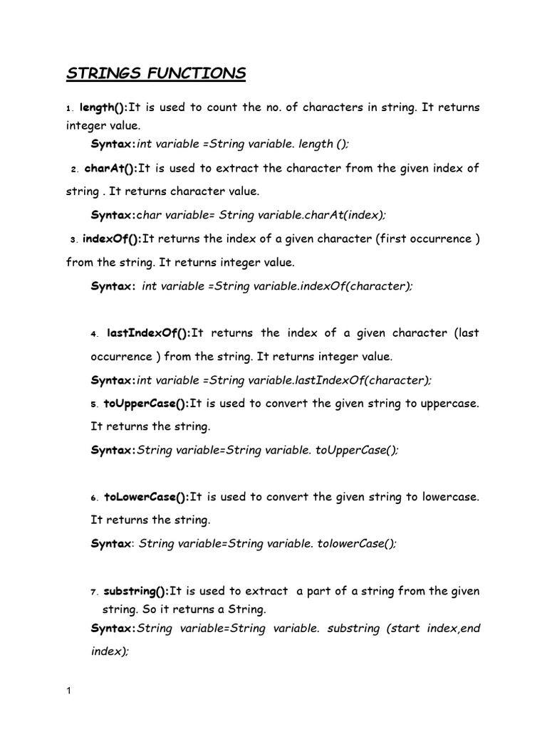 Strings funtions | PDF | Boolean Data Type | String (Computer Science)