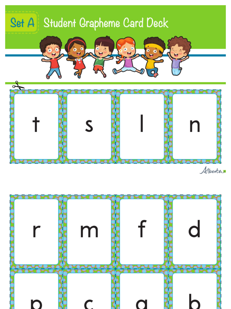 Set A - Student Grapheme Card Deck | PDF