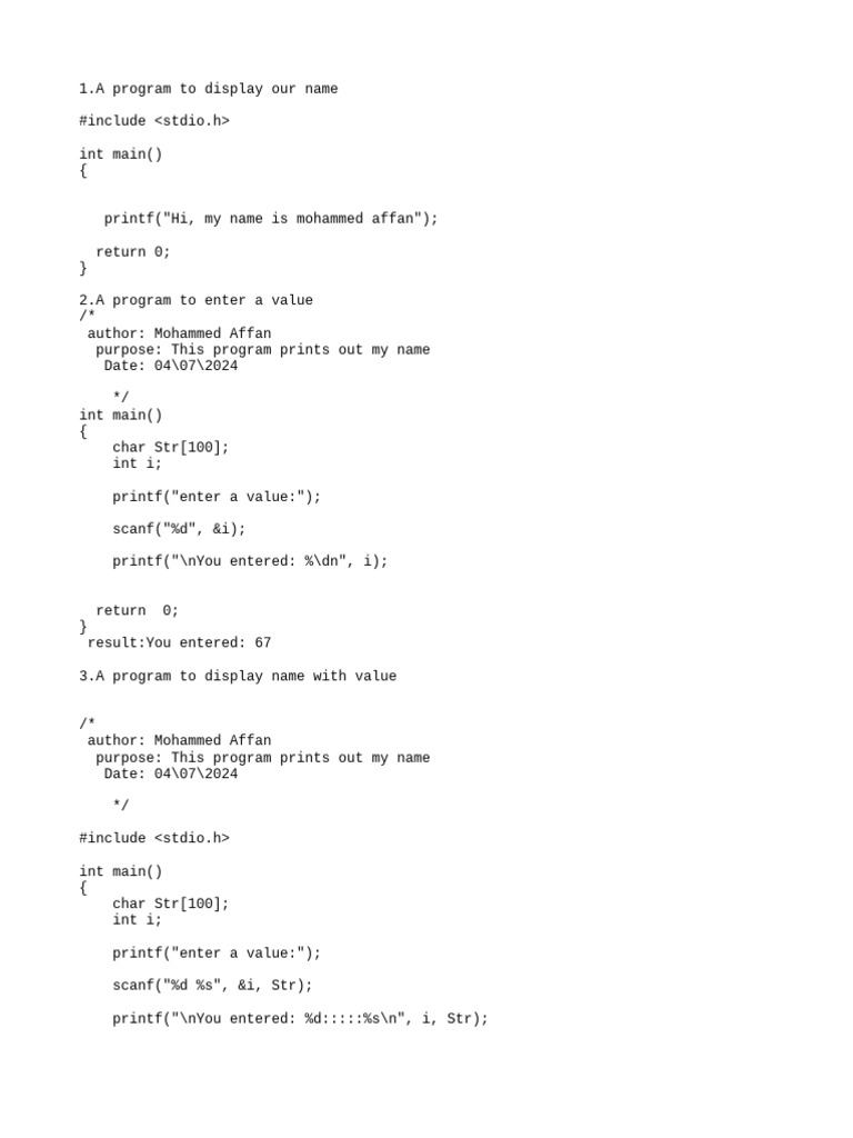 structure of C program | PDF | Integer (Computer Science) | Software ... structure of C program | PDF | Integer (Computer Science) | Software ...