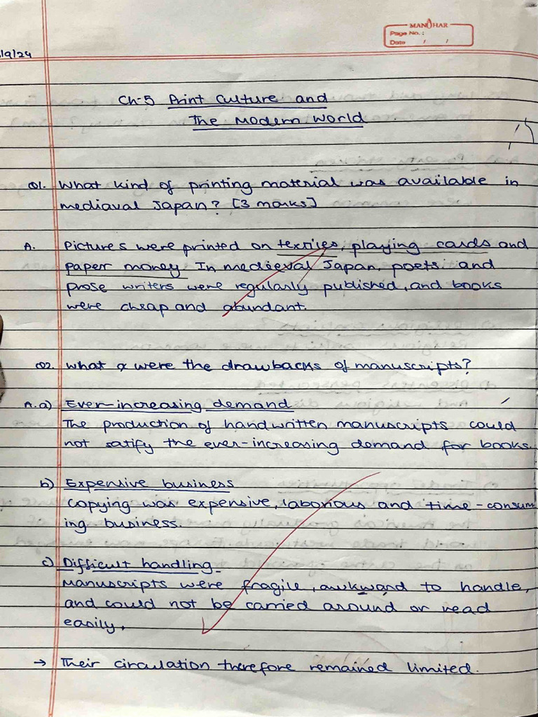 Print Culture Qna | PDF