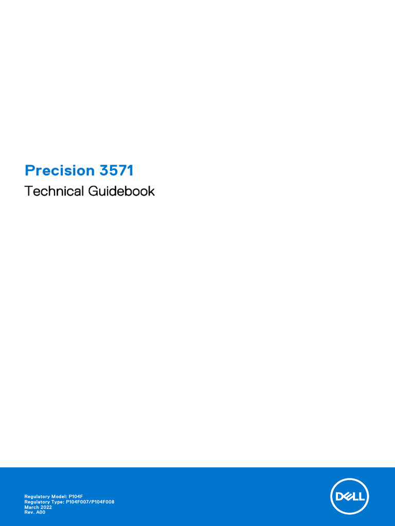 Precision 3571 Techical Guidebook | PDF | Power Supply | Solid State Drive