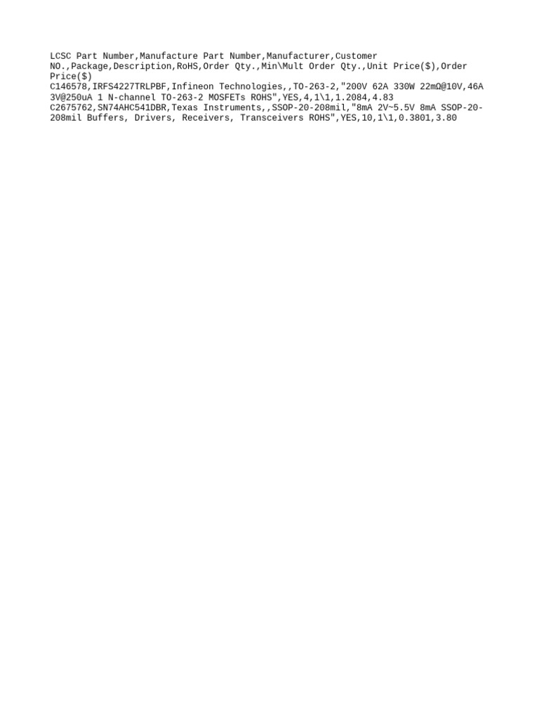 LCSC Exported 20241220 132712.csv | PDF