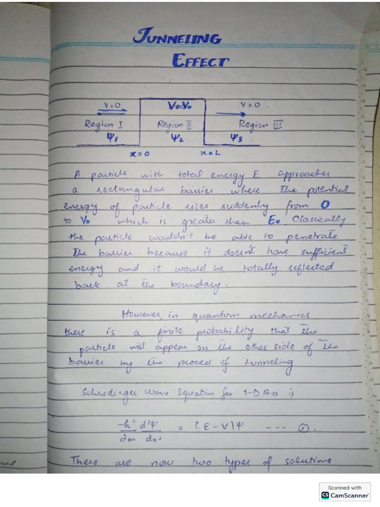 Tunneling Effect | PDF