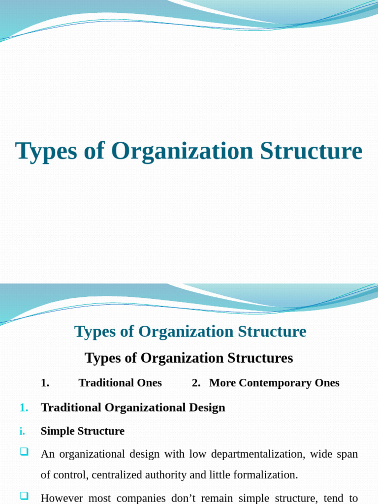 Types of Organizational Structure (1) | PDF | Organizational Structure ...