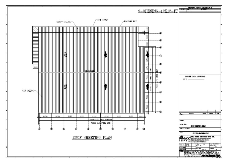 Roof Sheeting Plan | PDF