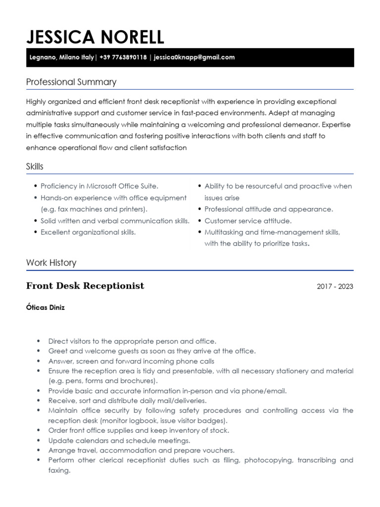 Jessica Resume | PDF