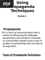 Q3-Module 2 (Using Propaganda Techniques) | PDF | Propaganda