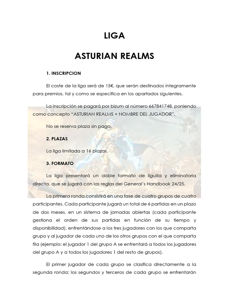 Bases Asturian Realms | PDF